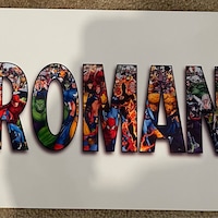 Personalised MARVEL NAME Word Art Custom Print Gift Keepsake Present ...