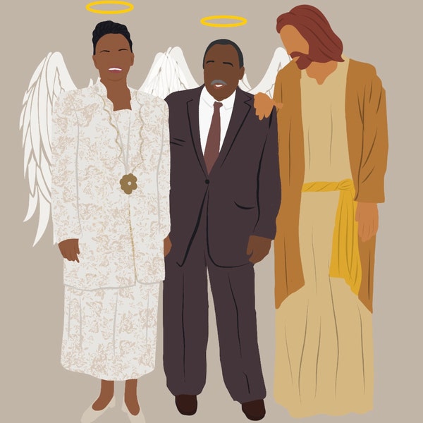 Faceless Memorial Portrait, Custom Loss Drawing, Minimal Art,faceless ...