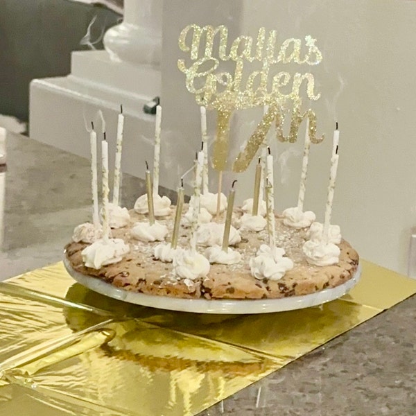 Golden Birthday Cake Topper, Custom Golden Birthday Cake Topper - Etsy