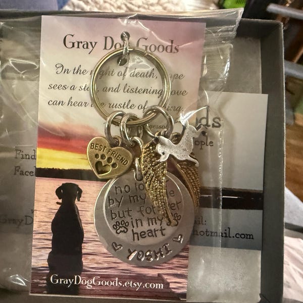All Dogs Go to Heaven, Dog Memorial Key Chain, Pet Sympathy, Loss of ...