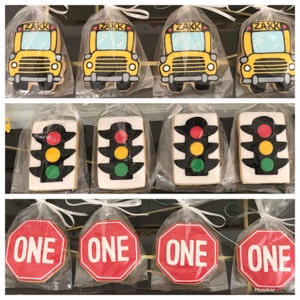School Theme Birthday Cookies, School Bus Cookies, School Theme Party ...