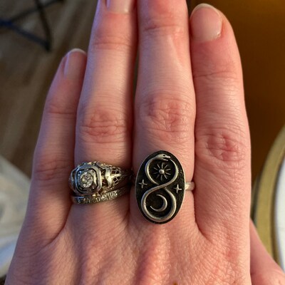 Snake Ring Silver Ouroboros Ring Serpent Ring Celestial Ring Witch Ring ...