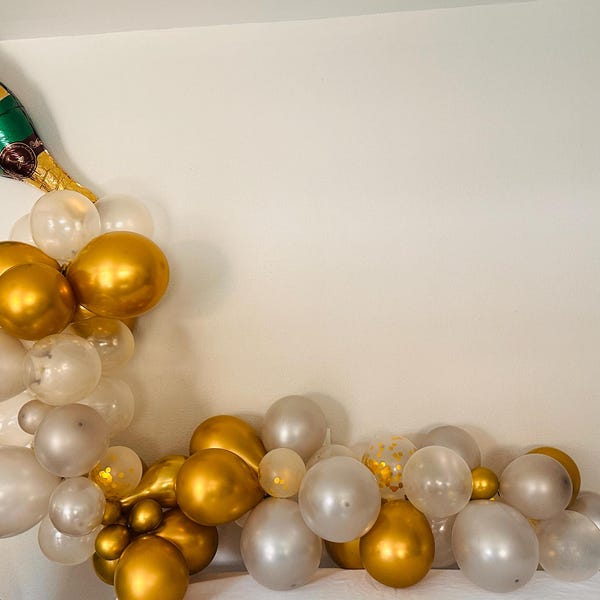 Champagne Balloon Garland Bachelorette Party Decorations Balloon Arch ...