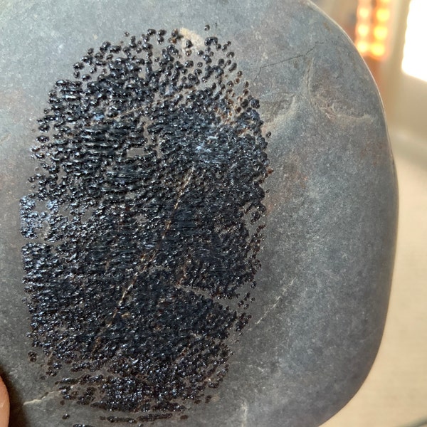 Custom Made Fingerprint Worry Stone, Free Engraved Personalization ...