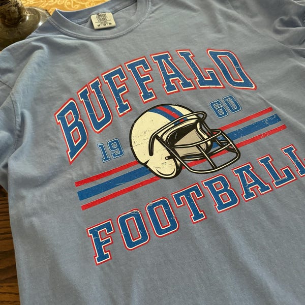 Detroit Football Comfort Colors Vintage Retro Style Crewneck Sweatshirt ...