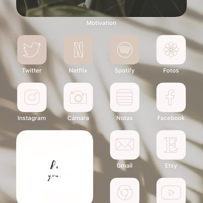Neutral Beige Aesthetic Boho iPhone Ios 14 App Icons , Minimal App ...