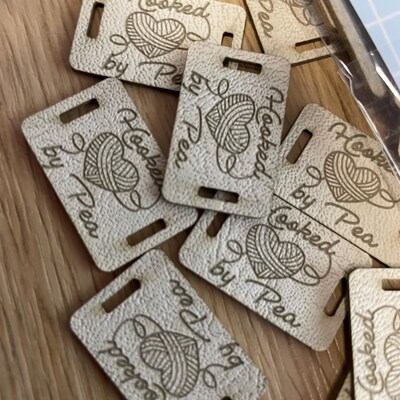 Walnut Wood RECTANGLE Tags 28mmx18mm Wooden Add: Any Text, an Image ...