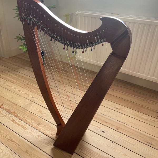 27 Strings Celtic Lever Harp, Detachable Leg Harp, Irish Harp, Handmade ...