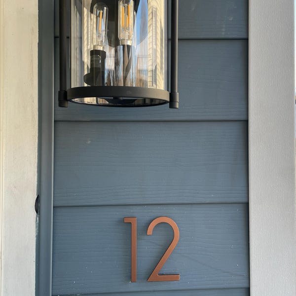 Floating House Numbers - 4 Inch White Metal Address Numbers - Etsy