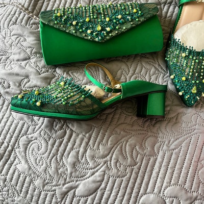 Mint Green Lace Party Heels, Custom Bridal High Heels, Vintage Handmade ...