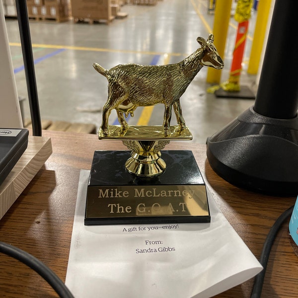 Goat Award Trophy. Greatest of All Time, G.O.A.T. Free Engraving. - Etsy