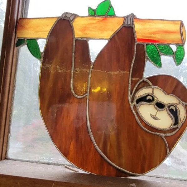 PATTERN • Smiling Sloth Stained Glass Pattern • PDF • Digital Download ...