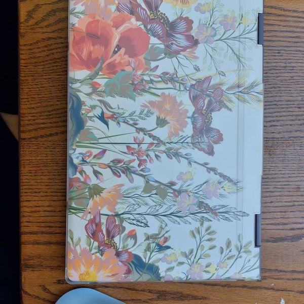 Illustrated Colorful Wild Flower Garden Art UNIVERSAL Laptop Skin ...