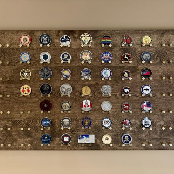 Challenge Coin Display | Thin Blue Line | Challenge Coin Holder ...