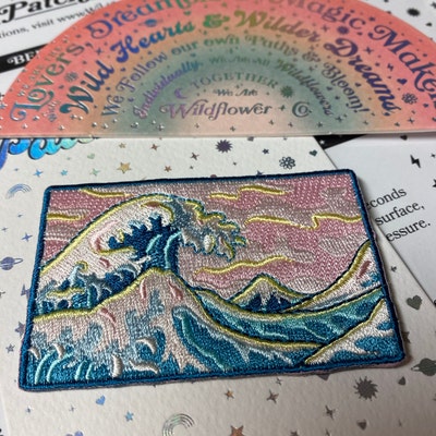 Wave Patch Ocean Iron on Patch Sea Beach Surf Make Waves Great Wave ...