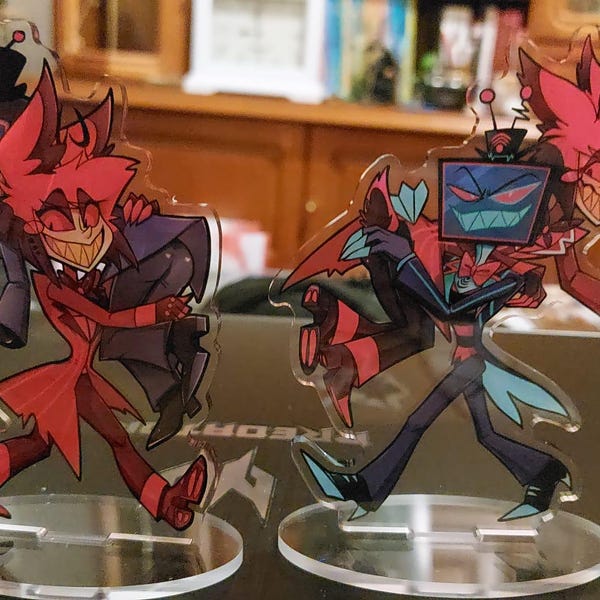 Hazbin Hotel Radiostatic Vox Alastor Acrylic Standee - Etsy
