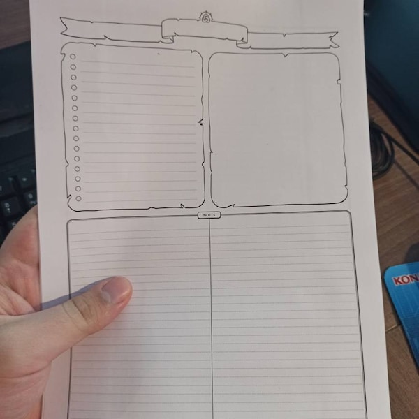 Dnd A4 Note Pages: Character Sheet PDF Compatible With Fifth Edition ...