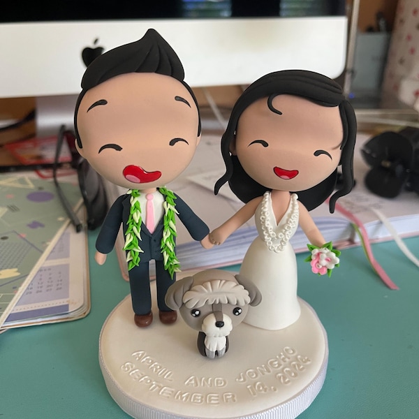 Traditional Wedding Cake Topper | Filipino Bride and Groom Cake Topper ...