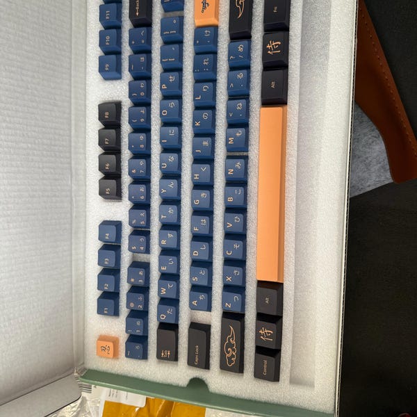 145keys Cute Cat Keycap Set, Blue Keycaps, MOC Profile Keycaps, PBT ...