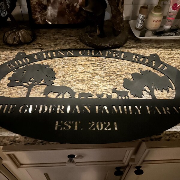 Custom Chicken Coop Sign, Farm Name Metal Sign, Farmhouse Coop Sign ...