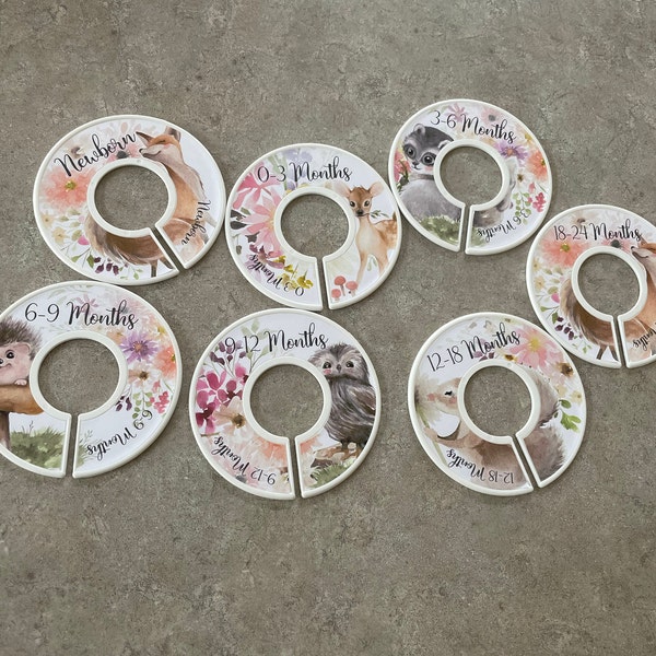 Boys Woodland Animals Baby Closet Dividers, Forest Woodland Creatures ...