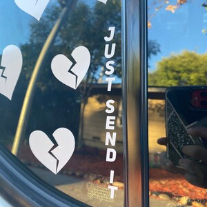 Just Send It Decals vertical Pair of Vinyl Stickers 2 - Etsy