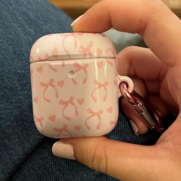 Pink Bows Coquette Airpods Case for Airpods 1st 2nd Generation, Airpods ...