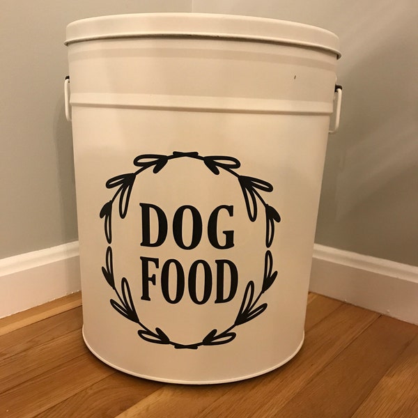 Dog Food Decal, Computer Cut Vinyl Sticker, Pet Dry Food Storage Label ...