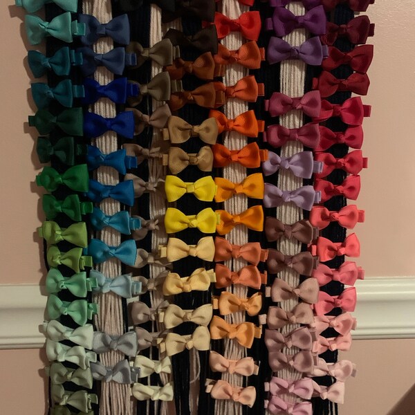 Bow Organizer, Bow Hanger, Bow Storage, Hair Clip Holder, Boho Wall ...