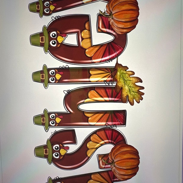 Thanksgiving Alphabet Bundle Png, Fall Png, Fall Doodle Letters Png ...