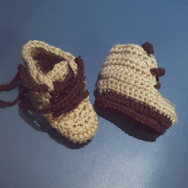 CROCHET PATTERN for Baby Boys "combat" Boot Crochet Pattern, Beige ...