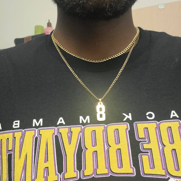 Number Pendant & Chain, Gold Necklace Set, Baseball and Sports Team ...