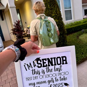 First Day of Senior Year Printable Sign First Day of School Sign 12th ...