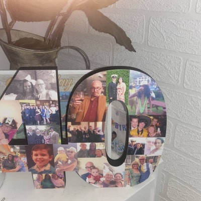 Acrylic Photo Number, Photo Collage, Birthday Gift, Photo Gift, Photo ...