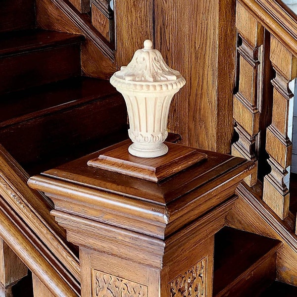Carved Newel Post Caps, Ornate Decorative Newel Post Wooden Finial - Etsy
