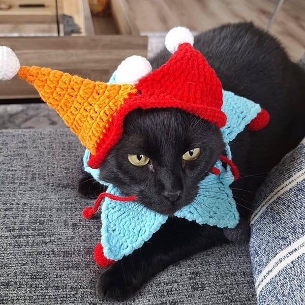 Cat Lady Bow Costume, Bonnets for Cats, Princess Dress for Pets ...