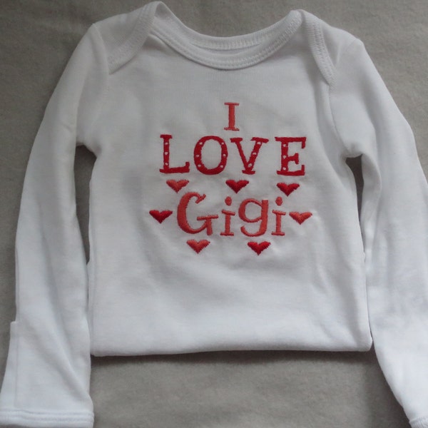 I LOVE Gigi - Machine Embroidery Design - 8 Sizes - Etsy