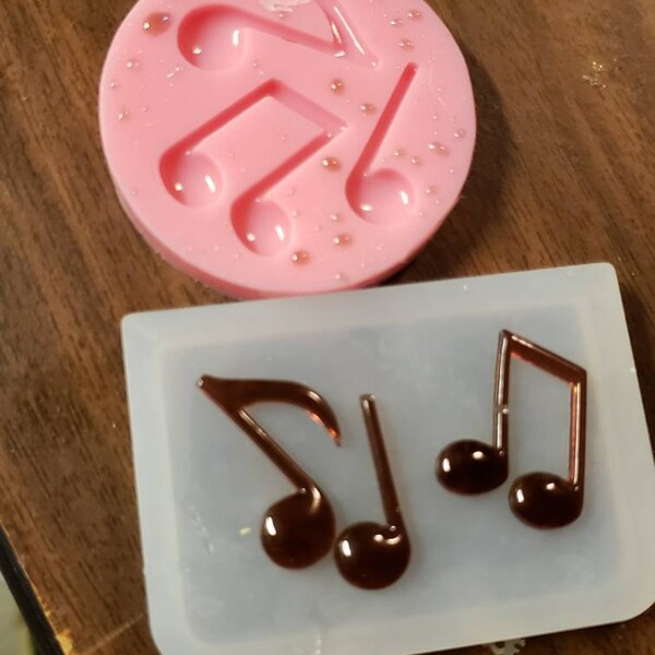 Musical Notes Mold Mould for Resin, Fondant, Candy, Wax, Polymer Clay ...