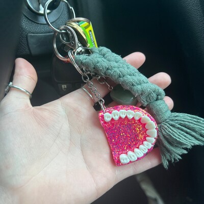 Teeth Keychain Dentist Keychain Purse Charm Dental Hygienist Gift ...
