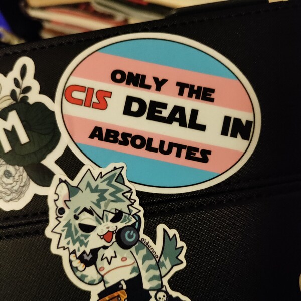 Only the Cis Deal in Absolutes Star Wars Pun Trans Pride Decal ...