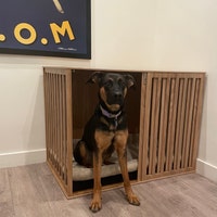 Modern Dog Kennel Triple Small Dog Crate With Sliding Door With a Latch ...