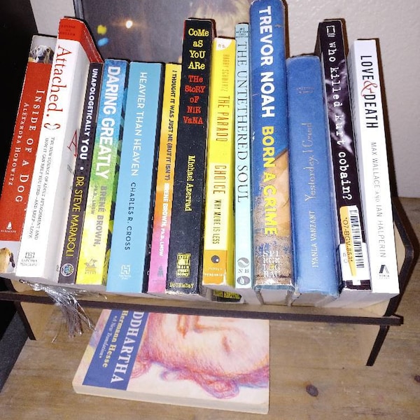 Wooden Tabletop Bookshelf: Small Tilted Book Display - Etsy