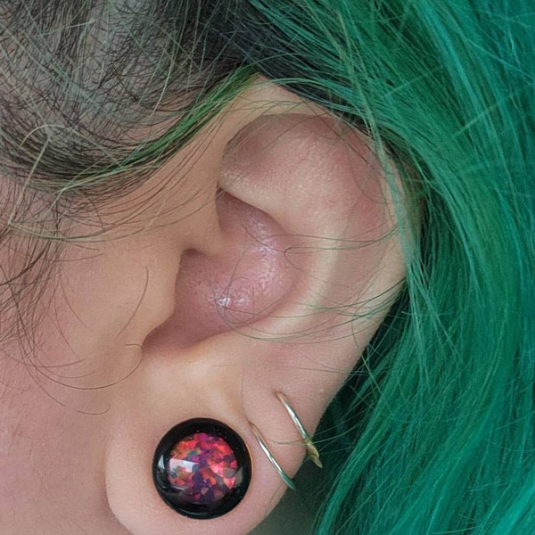 Spacey Nebula Glass Plugs, 1 Pair, Double Flare - Etsy