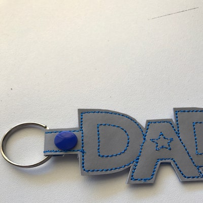 Instant Download ITH Snap on Dad Star Key Fob Design Dad Embroidery ...