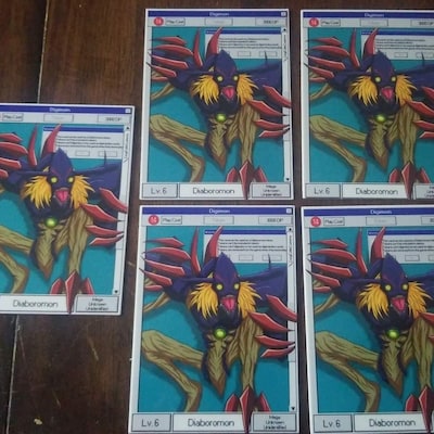 Diaboromon Token Set of Four - Etsy
