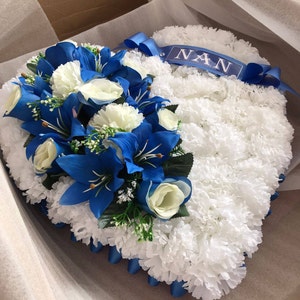 LARGE Baby Blue TEDDY BEAR Funeral Memorial Tribute Artificial - Etsy UK