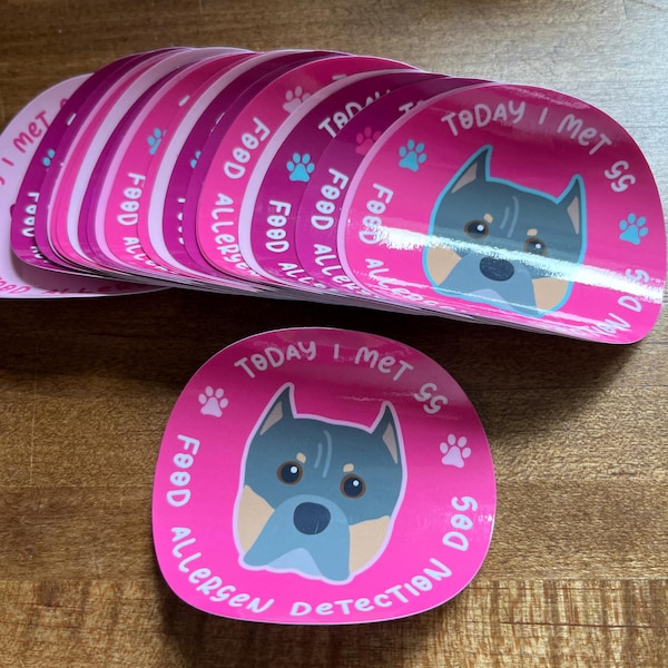 Stickers - Assistance Animals Save Lives - Personalize - I Met an ...