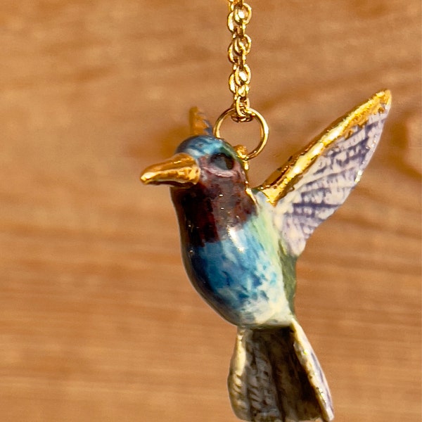 Hummingbird Necklace | Handcrafted Porcelain Jewelry | Camp Hollow ...