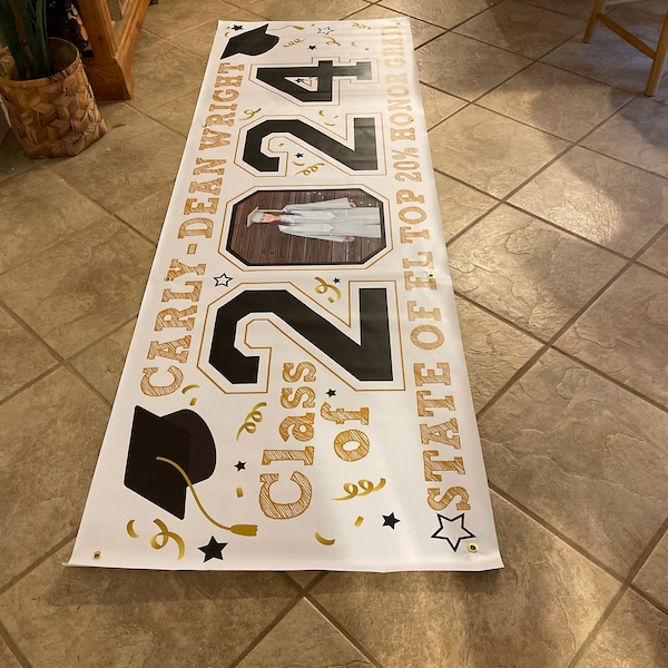 Personalized Graduation Banner - Graduation Party Decorations ...