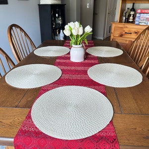 Stunningly Vibrant Guatemalan Handmade Table Runner Dining, Kitchen ...